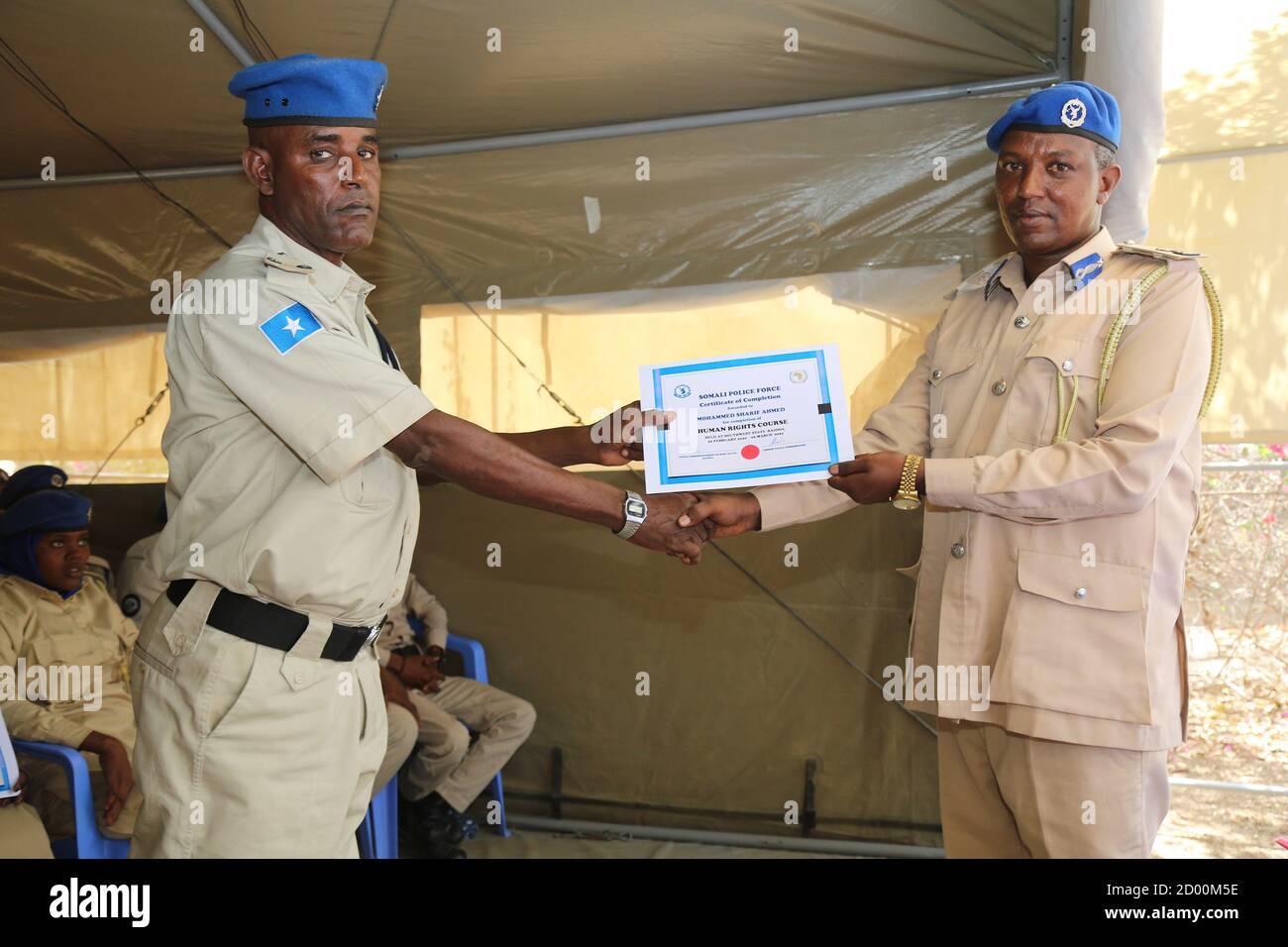 Lt. Col. Amin Mohamed Osman, commander of police in Bay region, awards ...