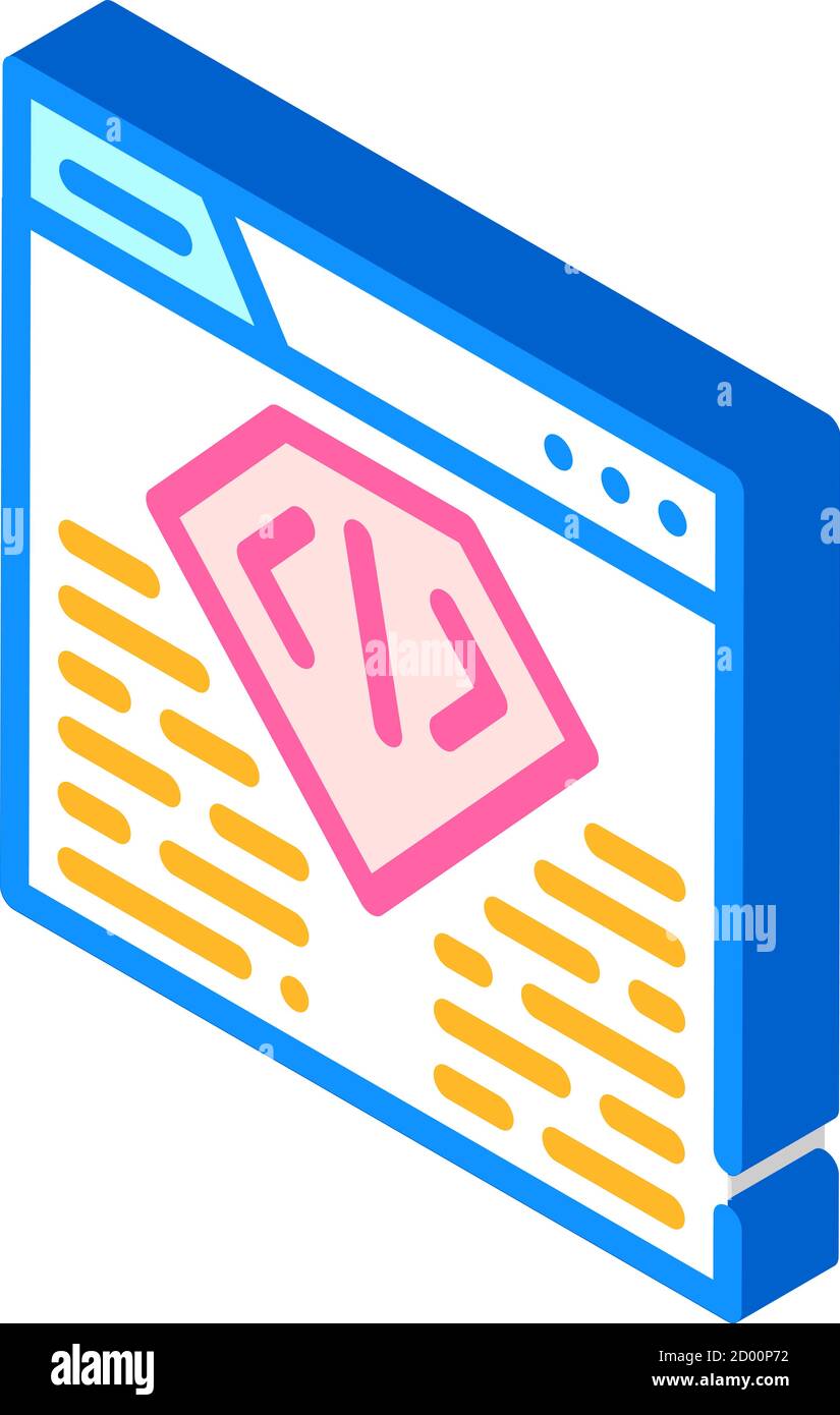 coding seo optimization isometric icon vector illustration Stock Vector ...