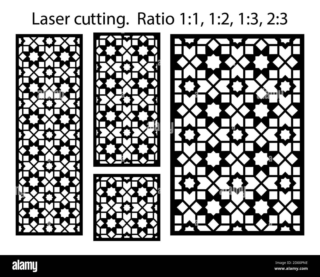 Shade screen, privacy fence template. Laser cut vector panel, screen ...