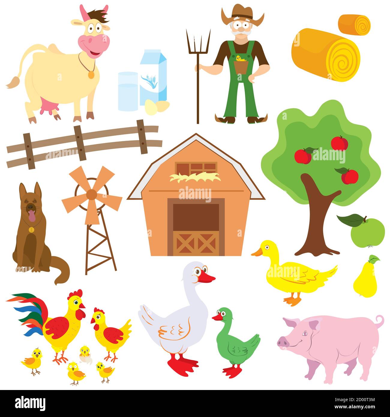 Farmyard barn cartoon hi-res stock photography and images - Alamy