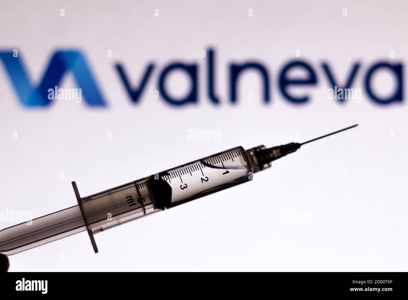Brazil. 2nd Oct, 2020. In this photo illustration a medical syringe is ...