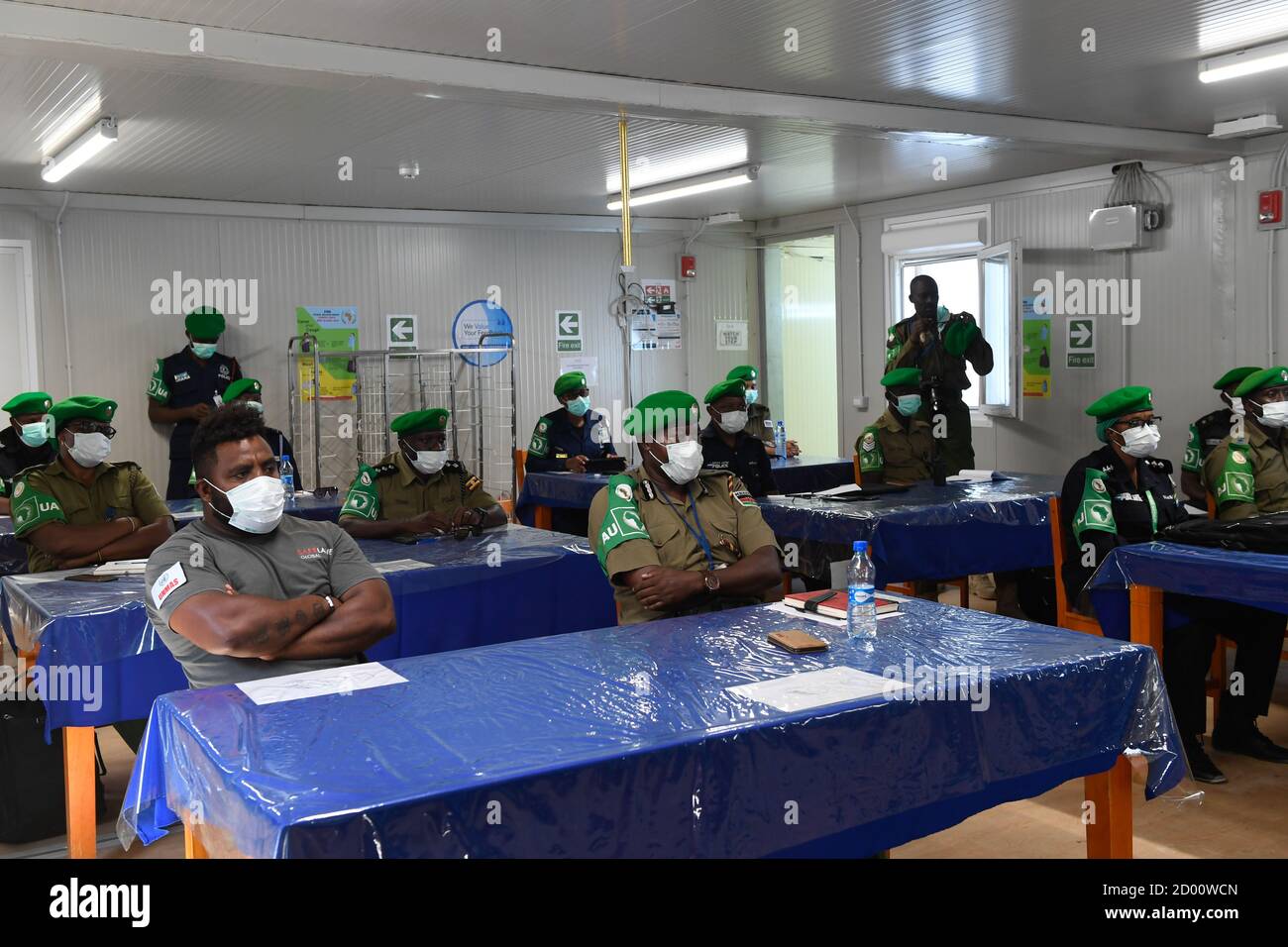 Participants at the closing ceremony of the Vehicle Checkpoint Training ...