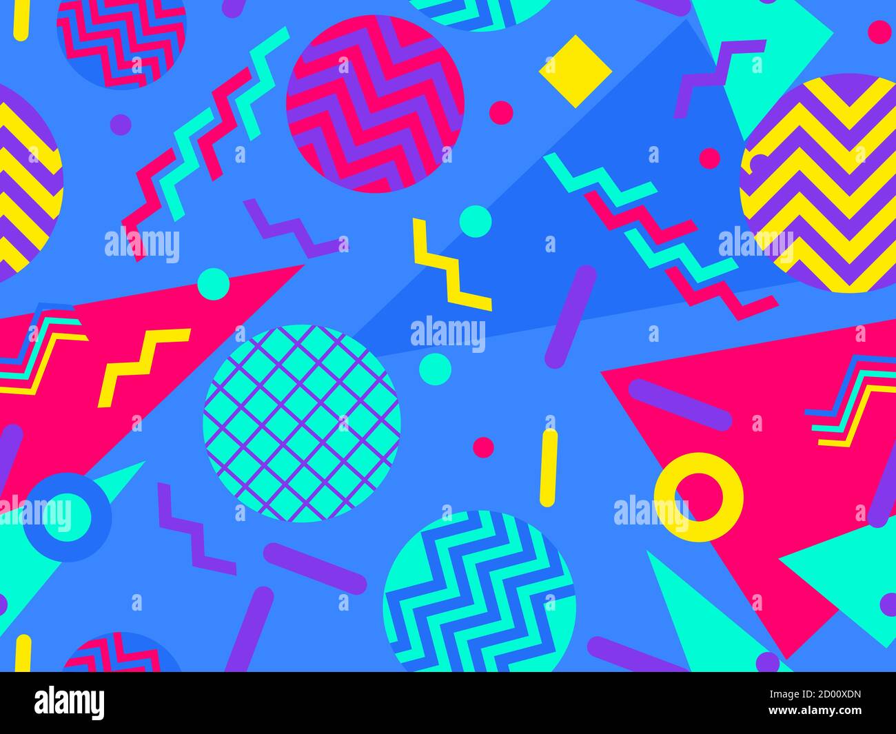 Seamless pattern with geometric shapes in the style of the 80s. Trendy ...