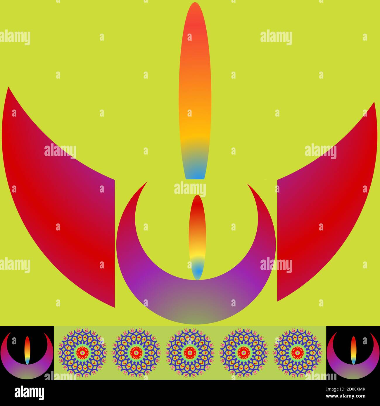 Abstract colorful oil lamp design illustration image Stock Photo - Alamy