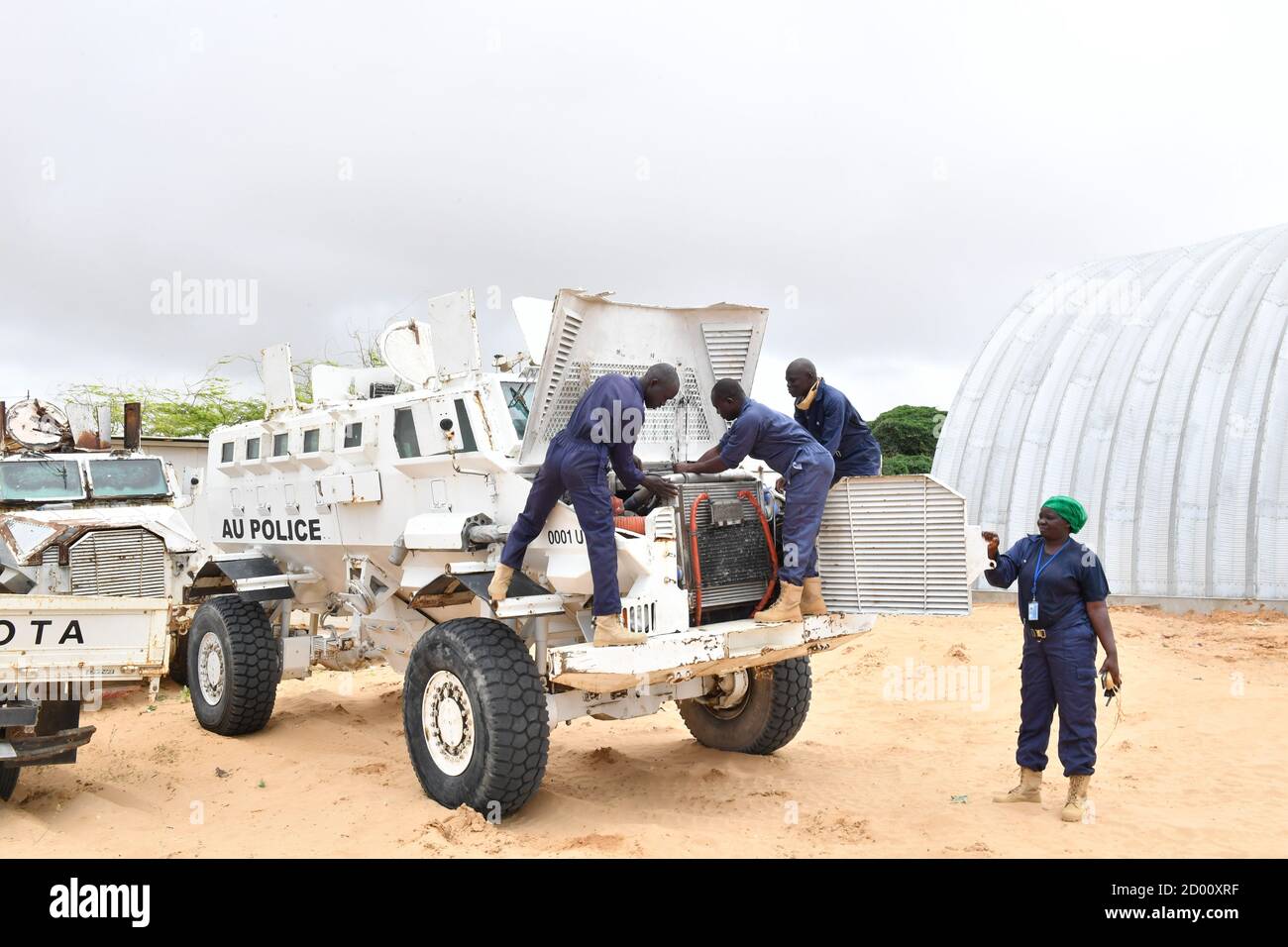 On August 14, 2020, engineers from the Uganda Formed Police Unit of ...