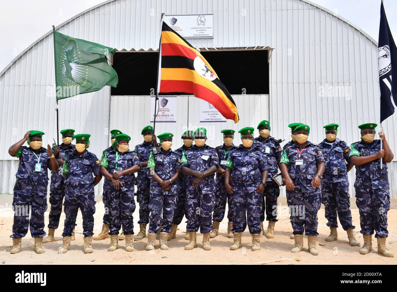 Female officers from the Uganda Formed Police Unit 8, part of AMISOM ...