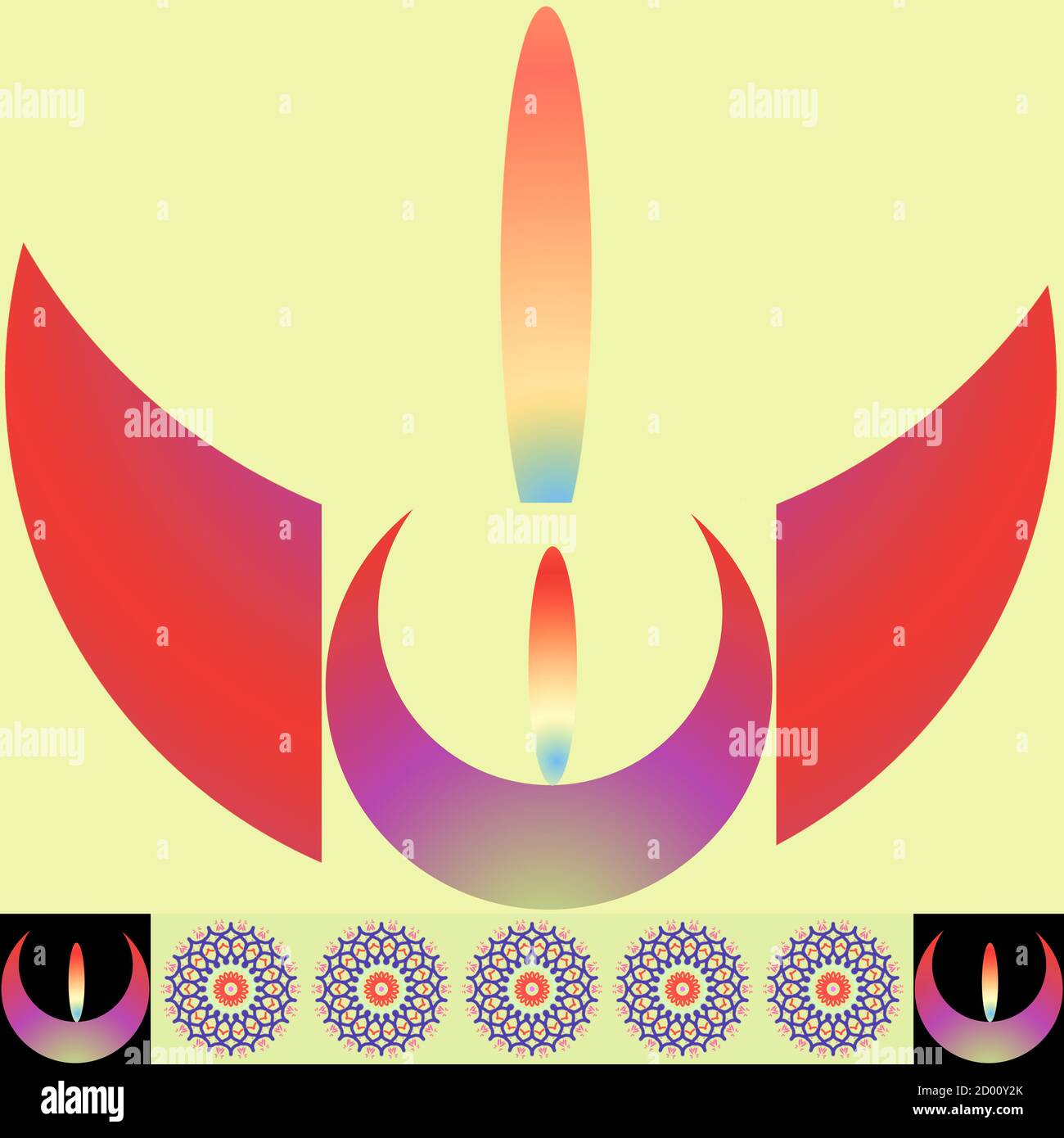 Abstract colorful oil lamp design illustration image Stock Photo - Alamy