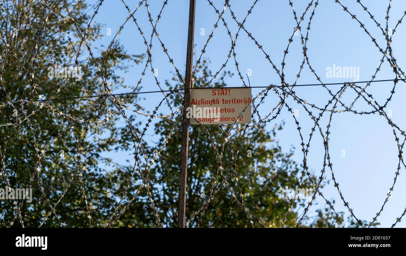 Prison Barbed Wire Fence.Prison Cell's Bars. Jail, Detail of ...
