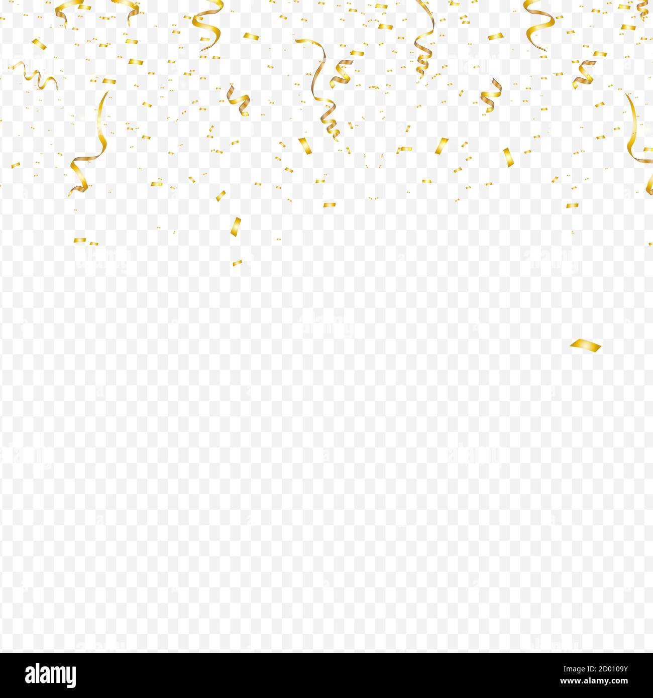 celebration background with gold confetti. Gold glitter confetti flying ...