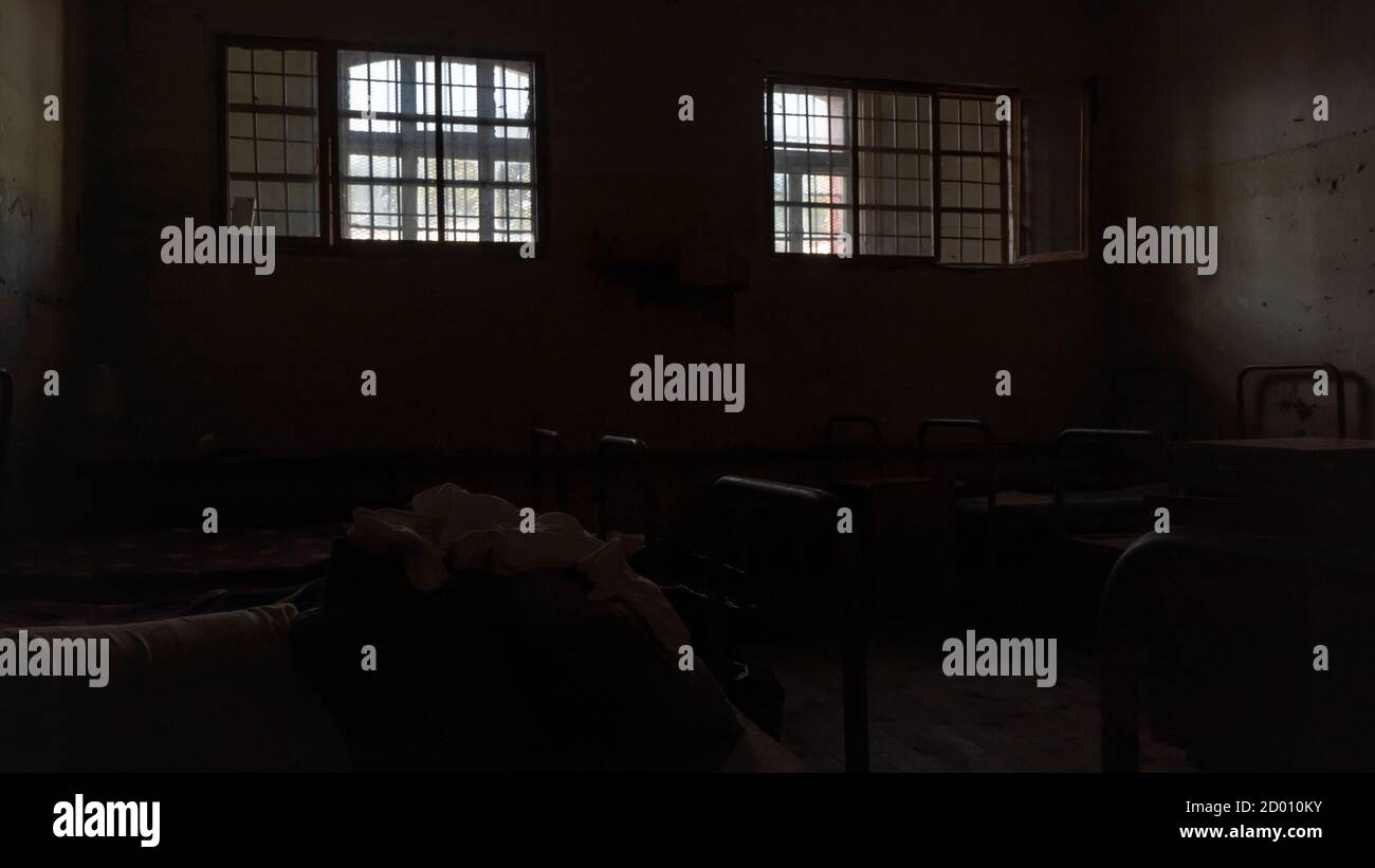 Light Coming in Through Prison Cell Bars Window. Jail Cells. Prison ...