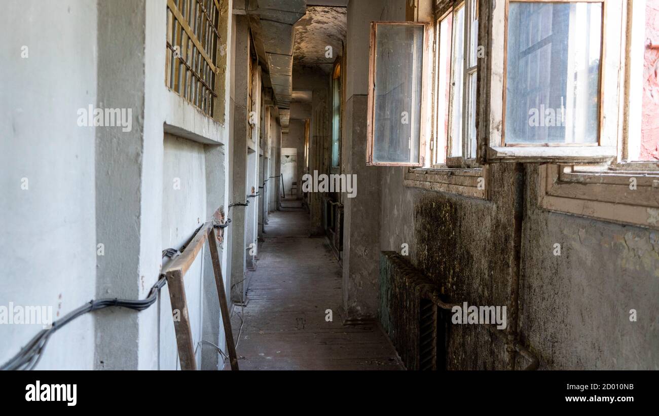 Light Coming in Through Prison Cell Bars Window. Empty Jail Cells ...