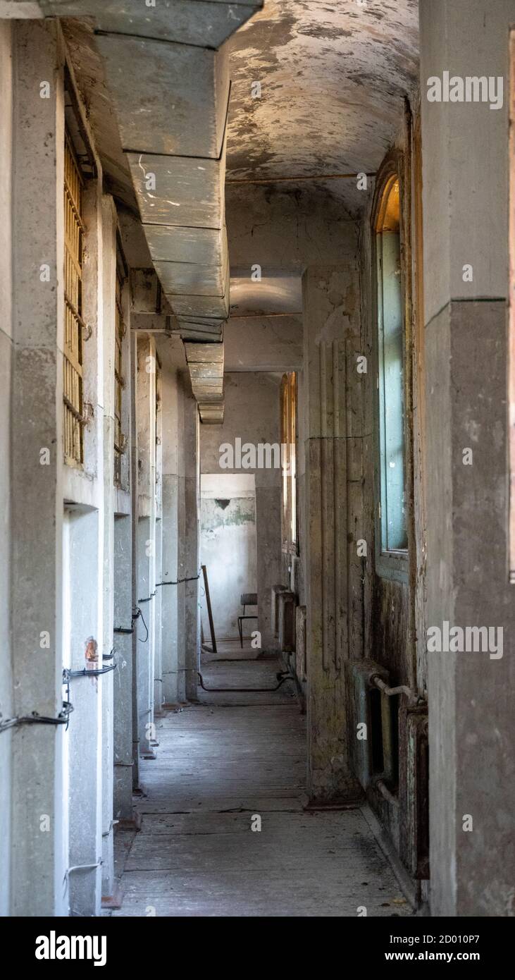 Light Coming in Through Prison Cell Bars Window. Empty Jail Cells ...