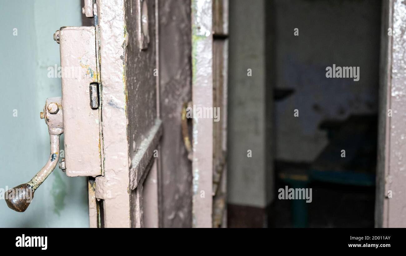 Prison's Windows of Metal Door Protect Prisoner From Inside to Escape ...
