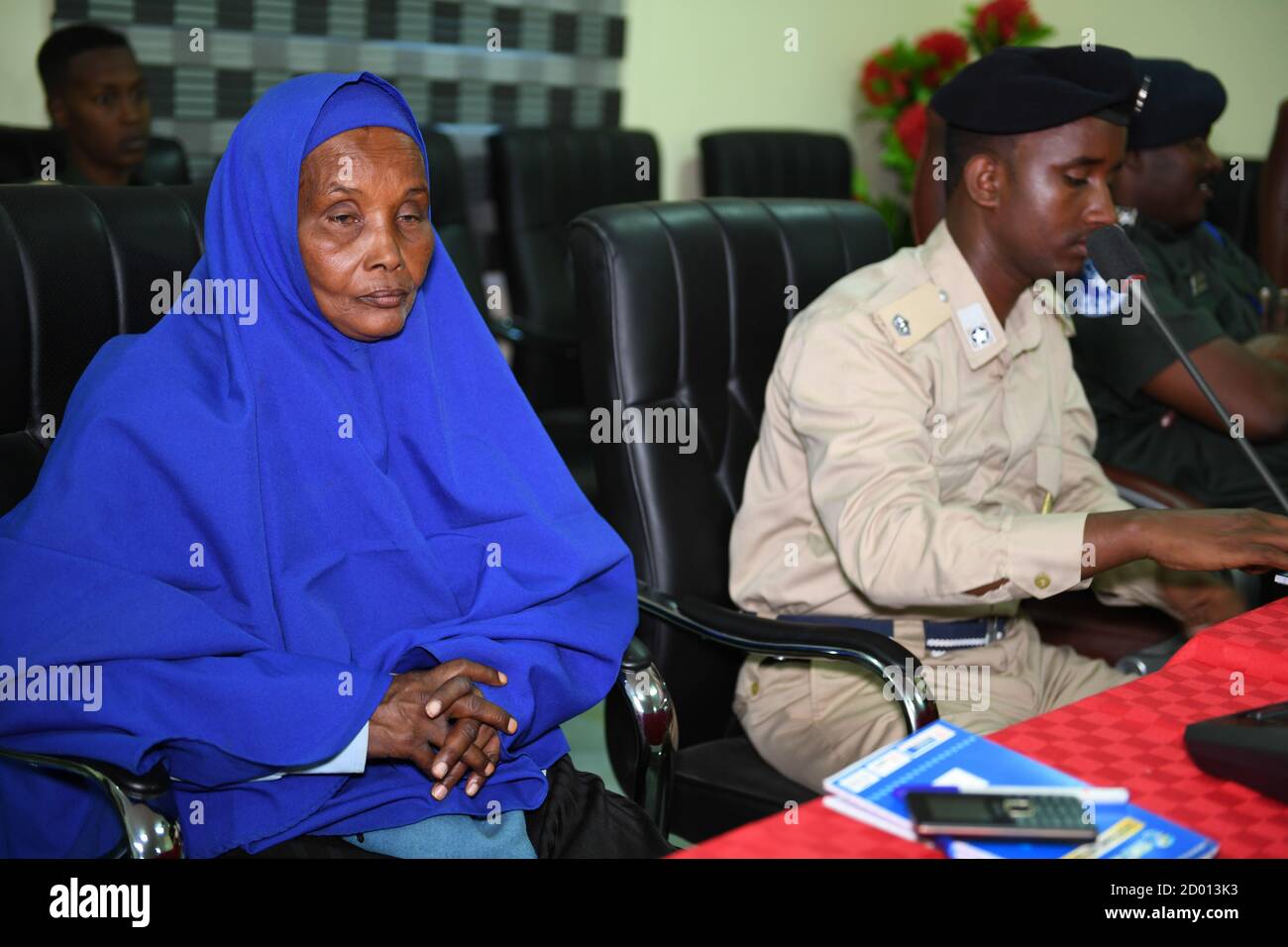 Somali Police Force members participate in a Media and Public Relations ...