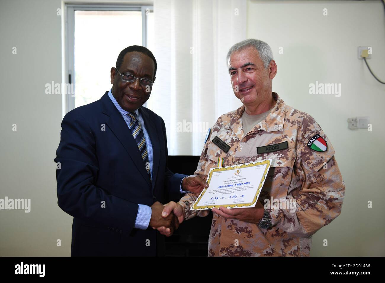 On May 12, 2018, Ambassador Francisco Madeira presented a certificate ...