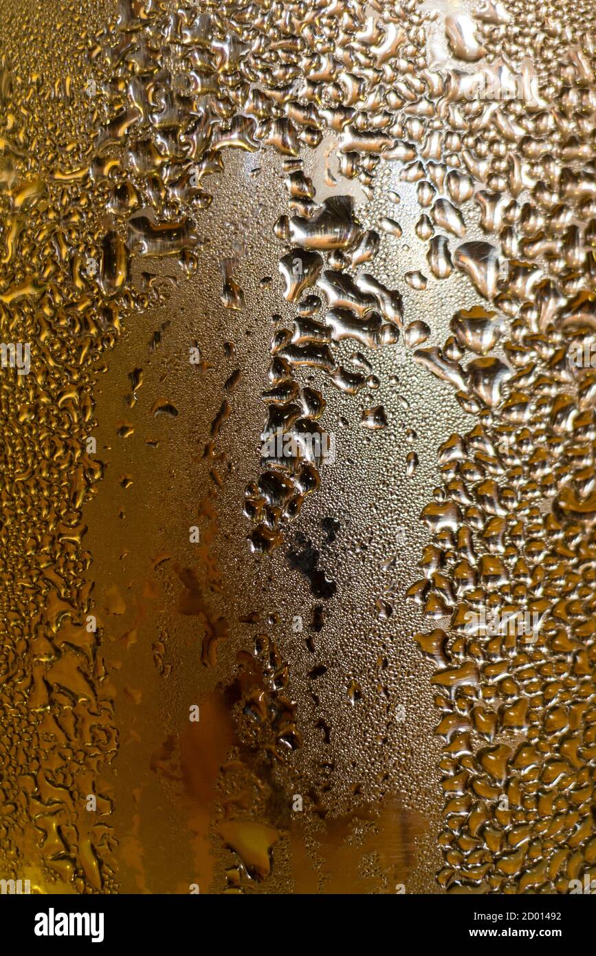 Water drop condensation on ice bucket for chilling wine Stock Photo - Alamy