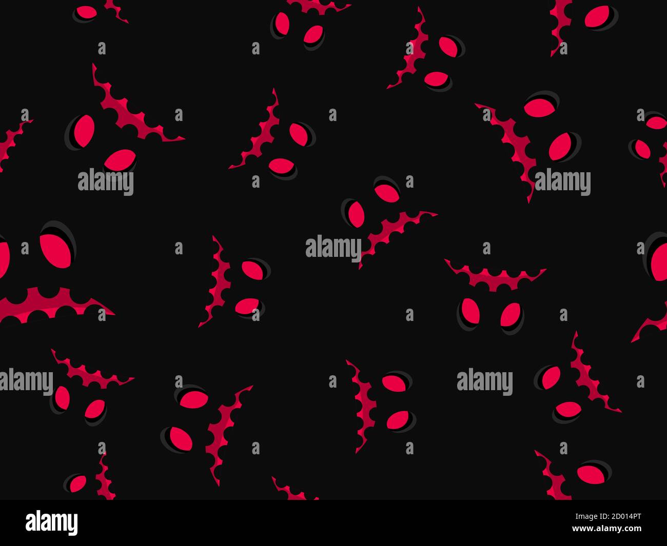 Halloween scary smile seamless pattern from the dark. Scary pumpkin ...