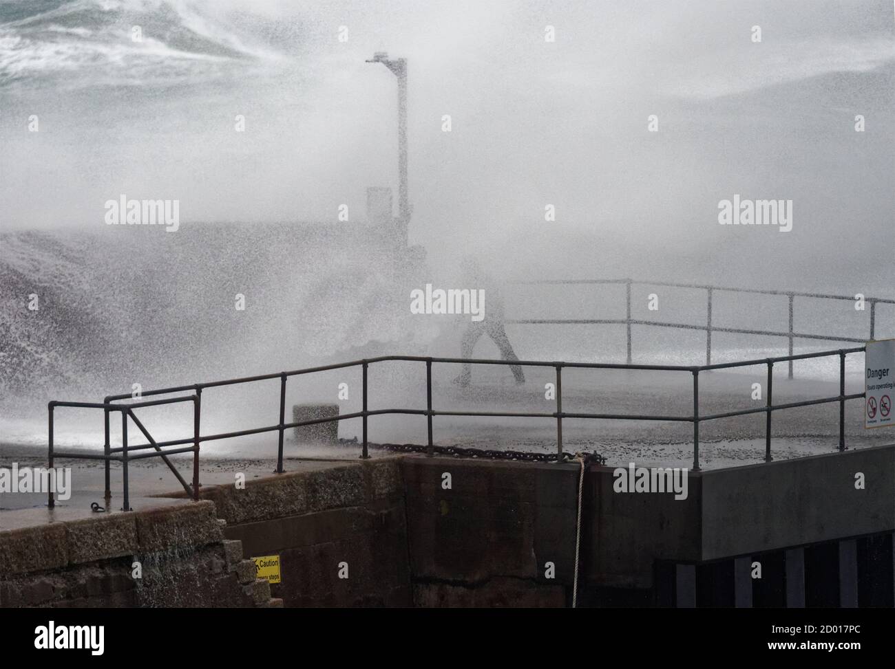 Newquay,Cornwall, 2nd October 2020. UK Weather: Storm Alex generates ...