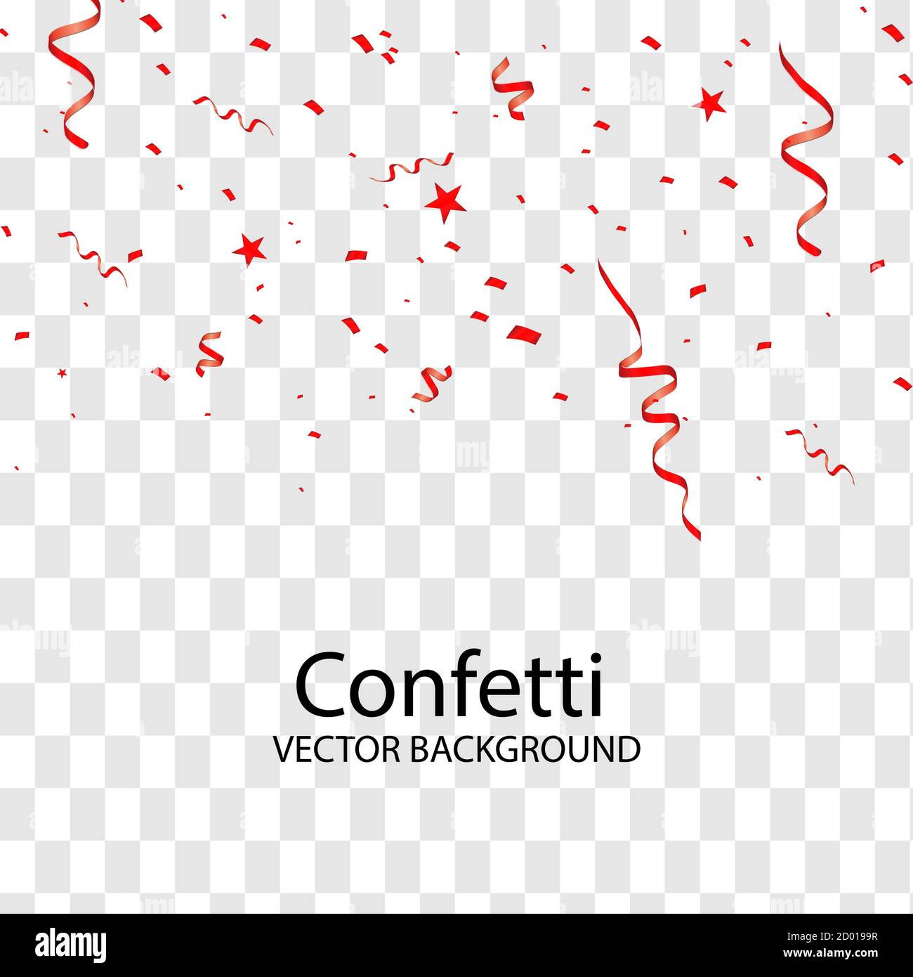 Vector confetti. Festive illustration. Party popper isolated on white ...