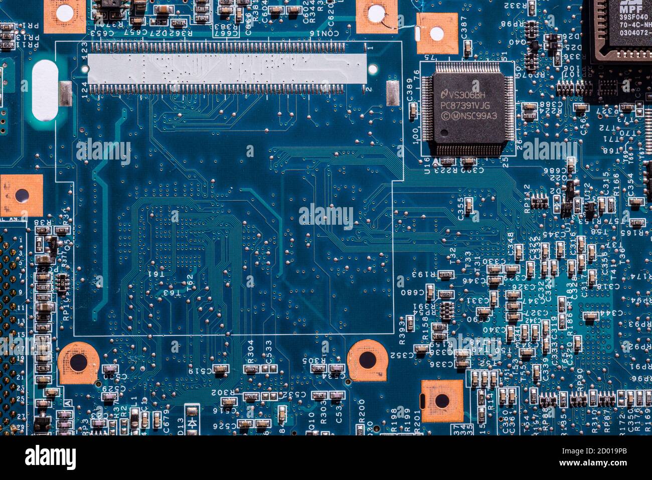 macro details of electronic components in computer circuits Stock Photo ...