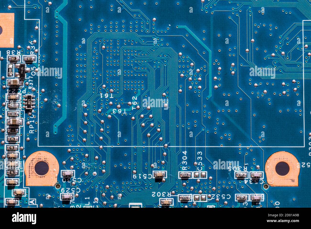 macro details of electronic components in computer circuits Stock Photo ...
