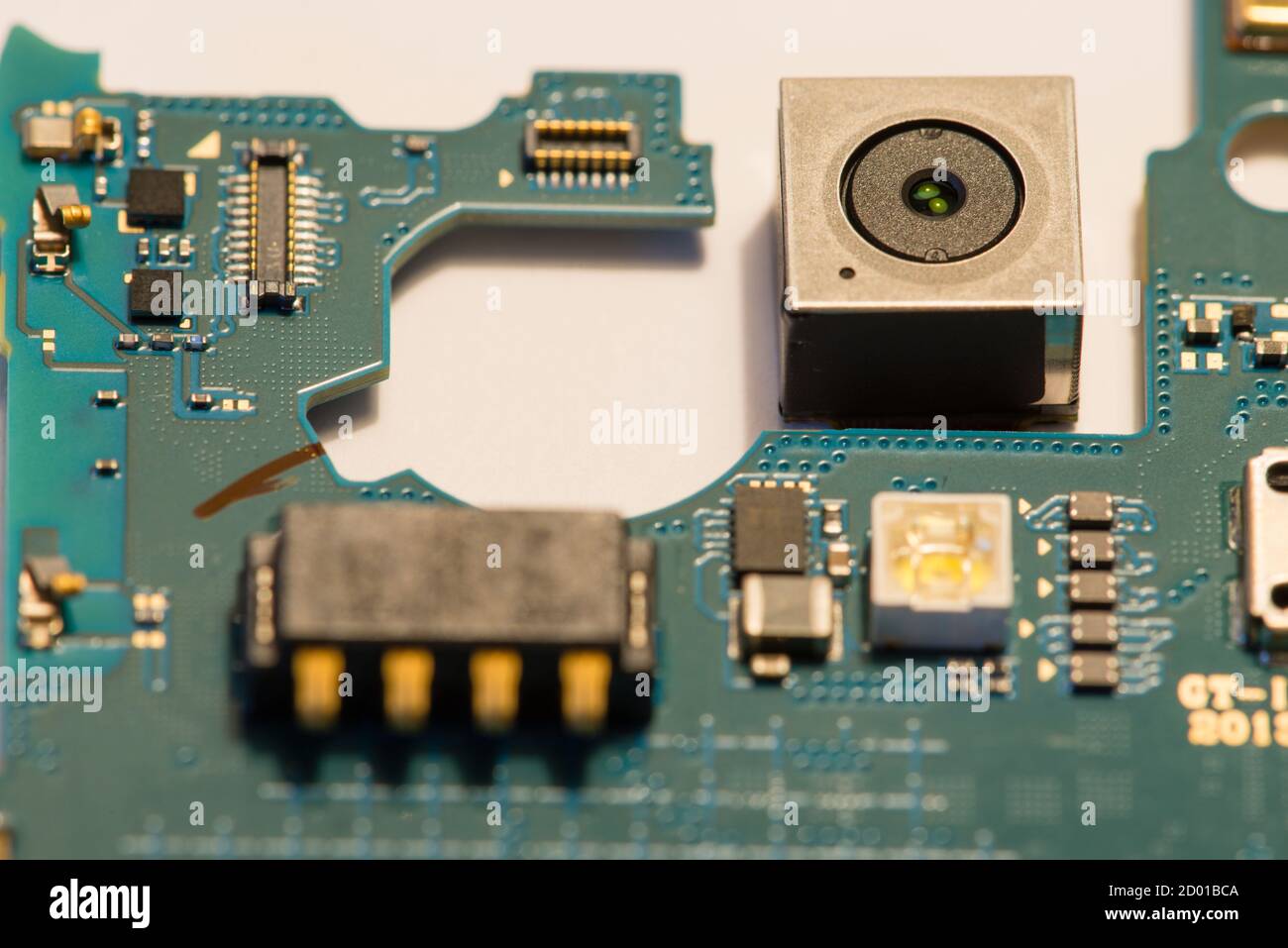 Smartphone camera and its electronic circuits and components Stock ...