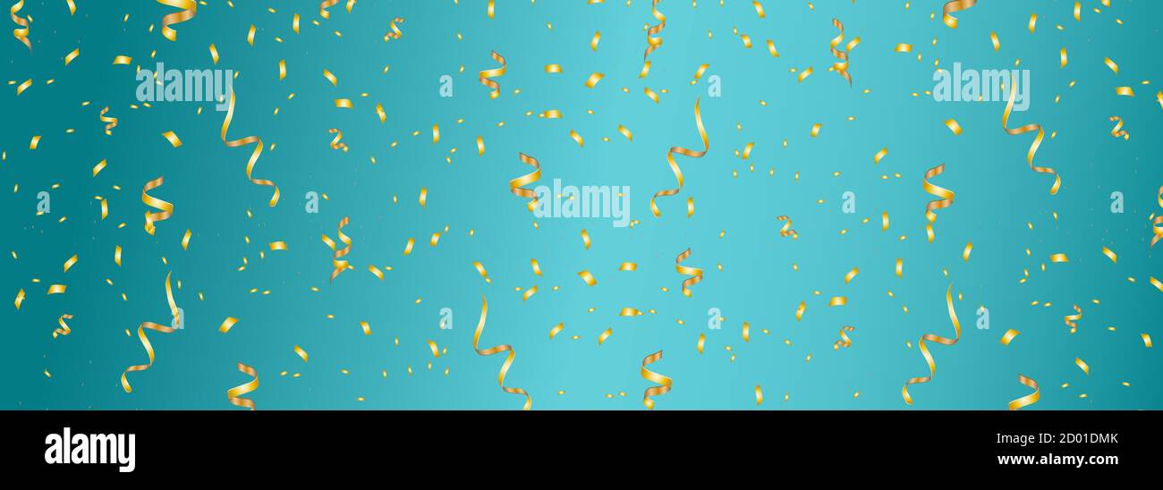 Golden confetti isolated. Confetti burst. Festive vector illustration ...