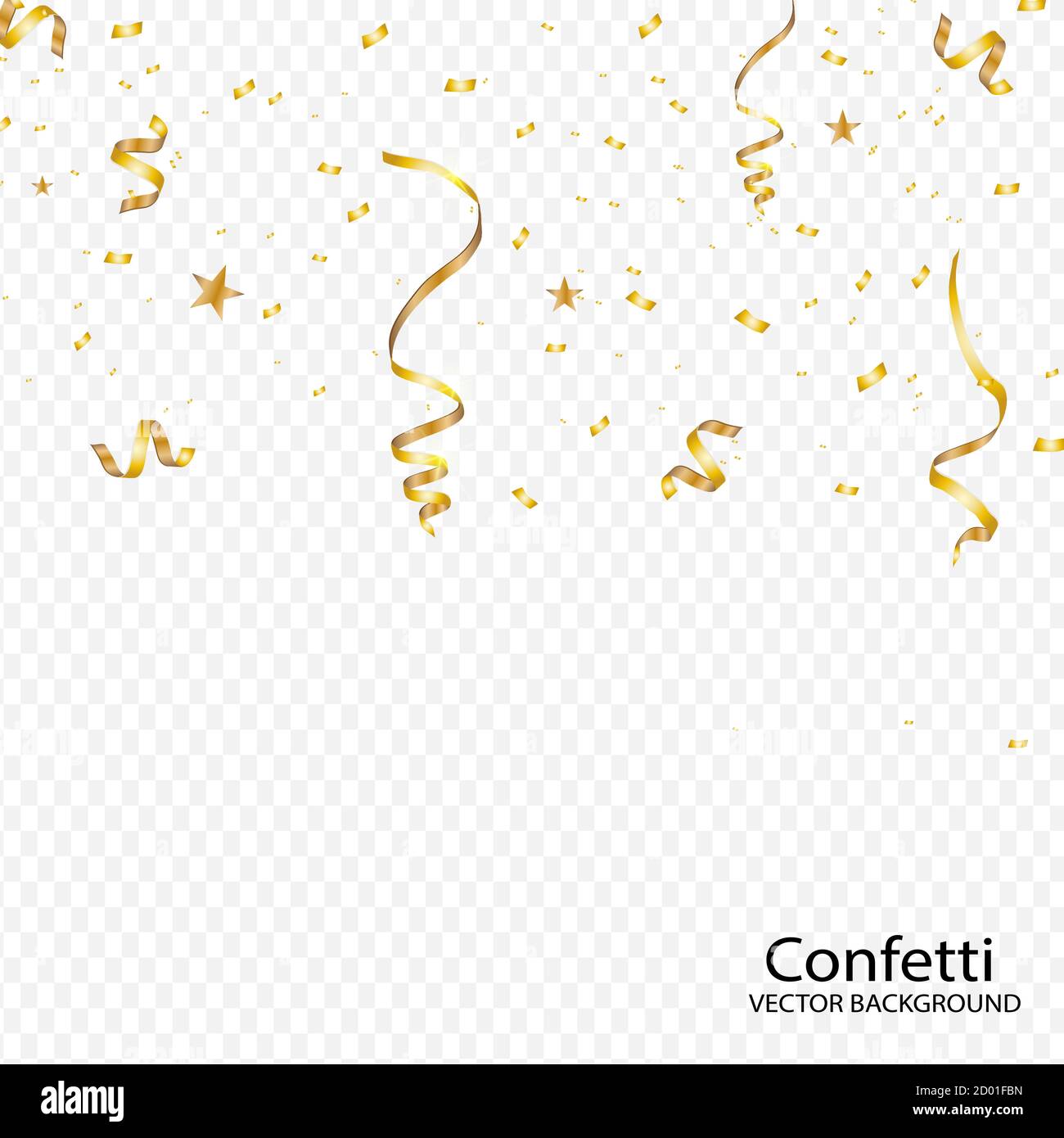 Vector confetti. Festive illustration. Party popper isolated on white ...