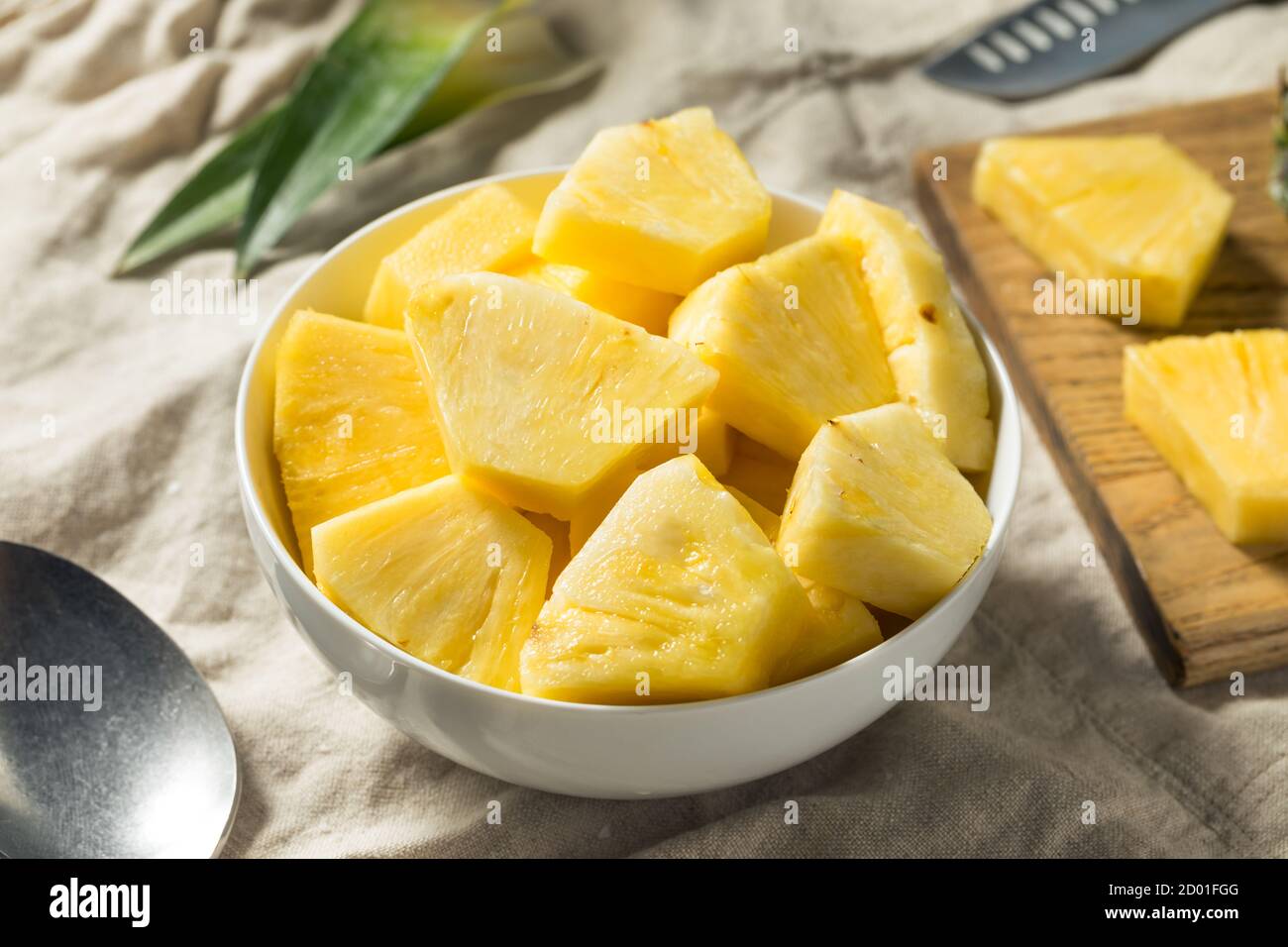 Healthy Organic Pineapple Slices Ready to Eat Stock Photo - Alamy