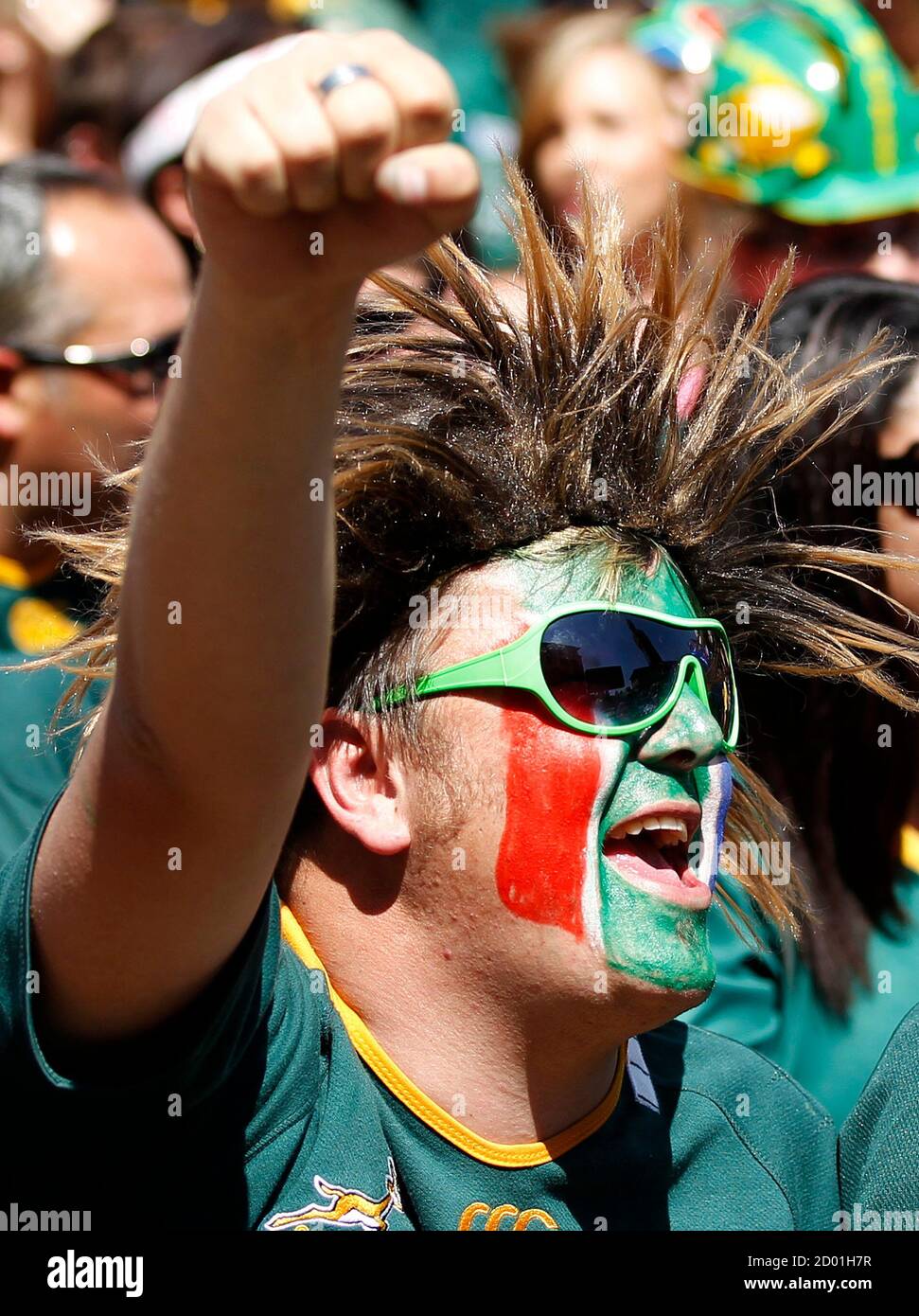 South africa springboks fan rugby hi-res stock photography and images ...