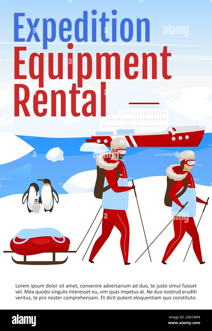 Expedition equipment rental brochure template. Flyer, booklet, leaflet ...