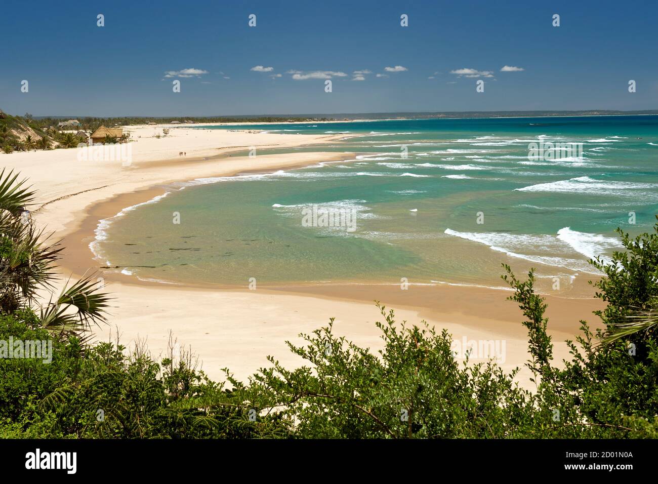 View along the Indian Ocean coast at Barra beach near Inhambane in ...