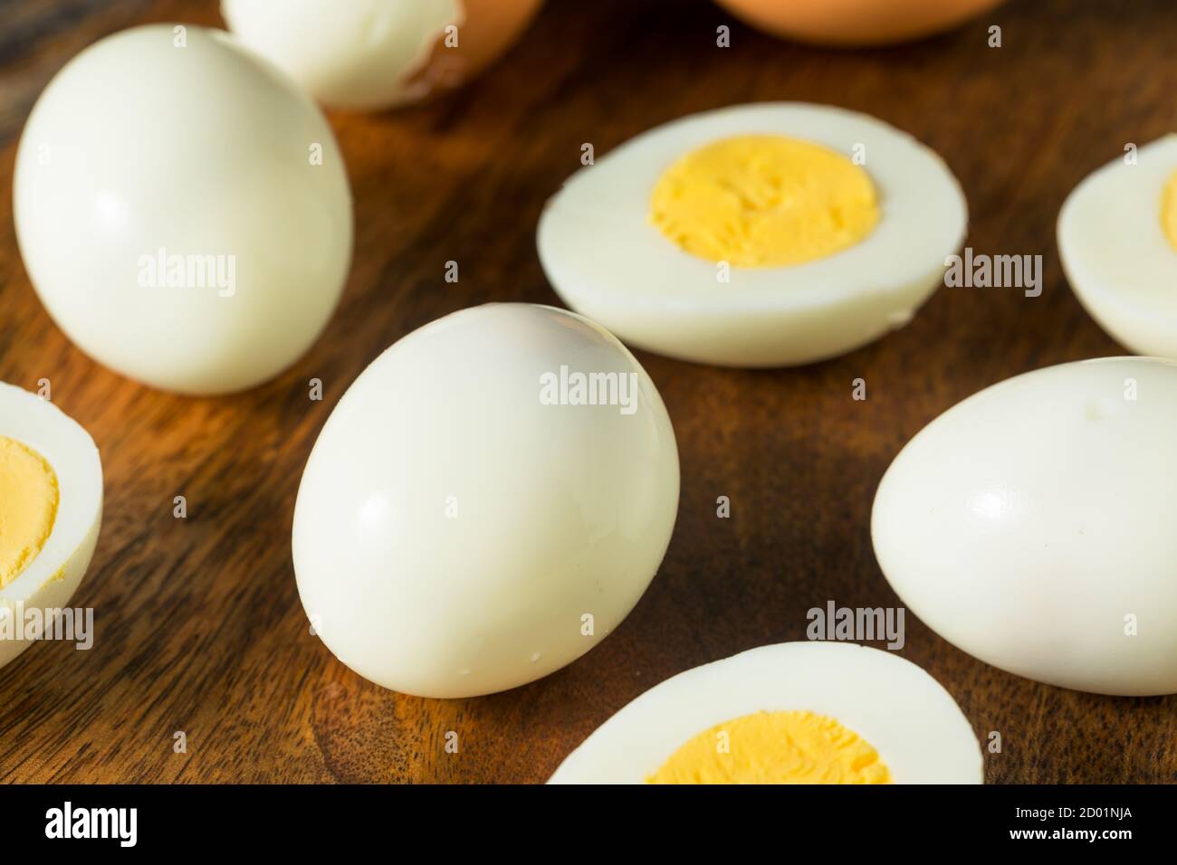 Organic Cage Free Hard Boiled Eggs Ready to Eat Stock Photo - Alamy