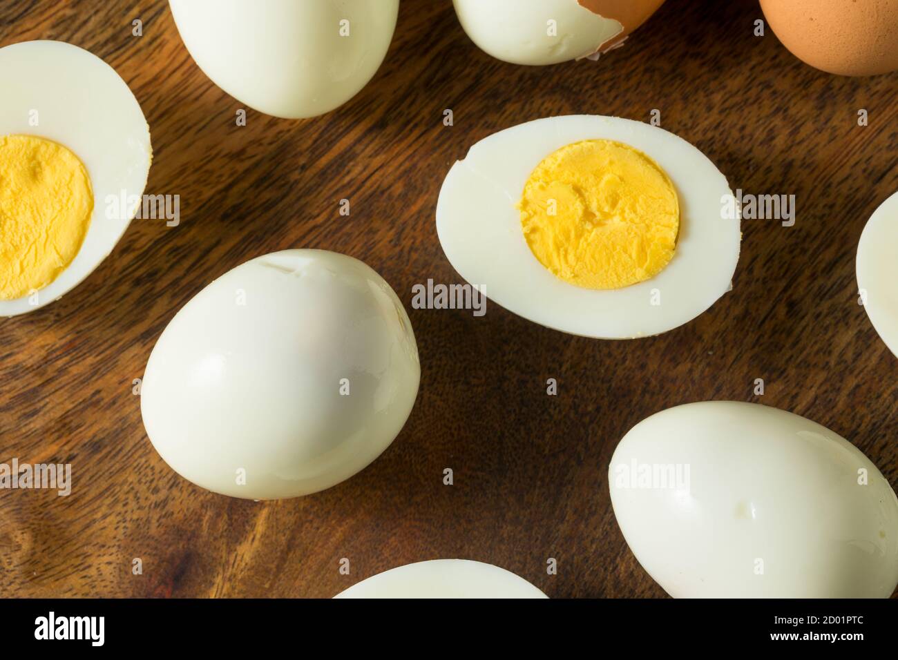 Organic Cage Free Hard Boiled Eggs Ready to Eat Stock Photo - Alamy