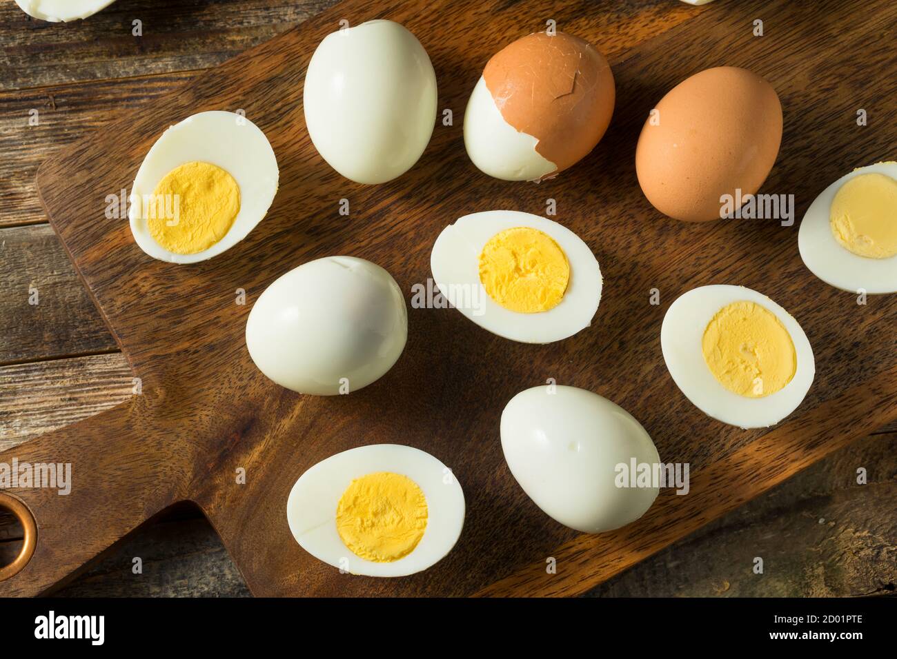 Organic Cage Free Hard Boiled Eggs Ready to Eat Stock Photo - Alamy