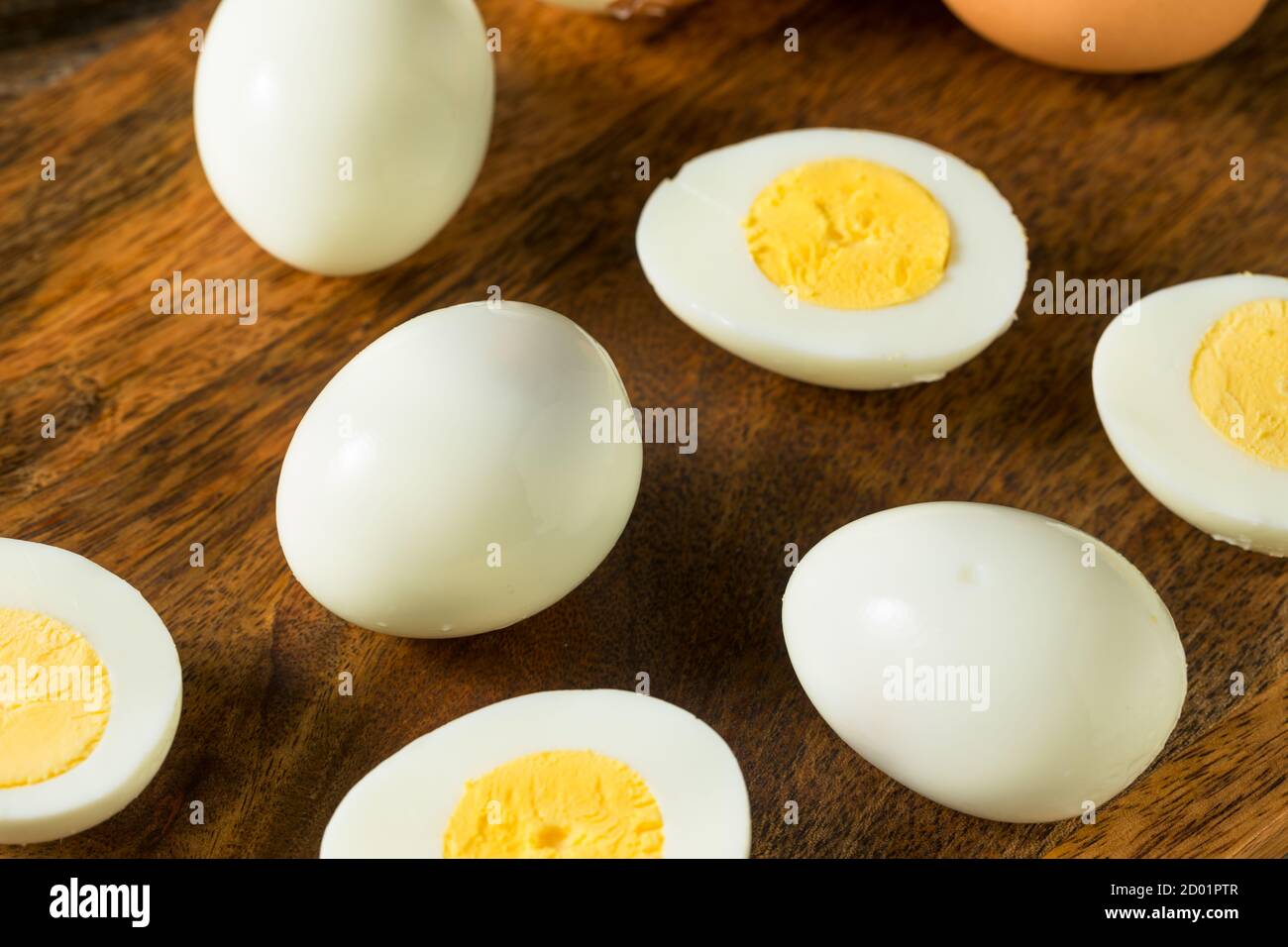 Organic Cage Free Hard Boiled Eggs Ready to Eat Stock Photo - Alamy