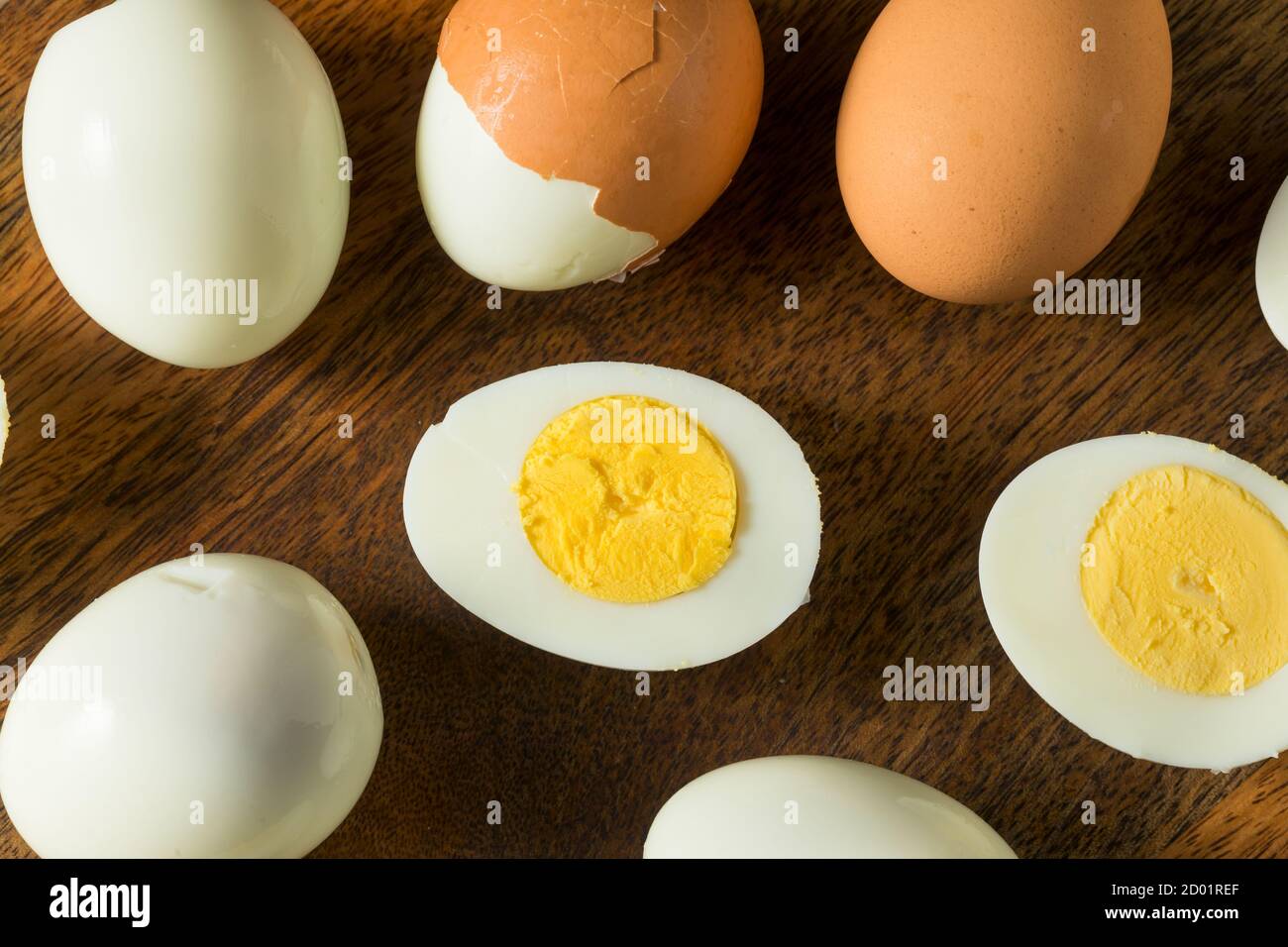 Organic Cage Free Hard Boiled Eggs Ready to Eat Stock Photo - Alamy