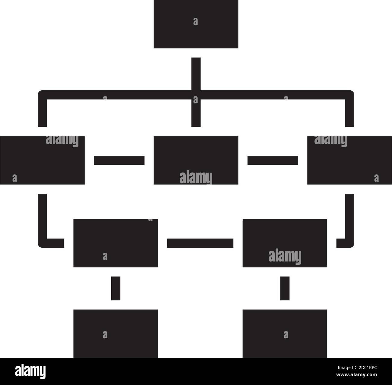 data box chart icon over white background, silhouette style, vector ...