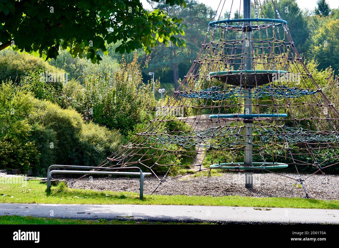 large climbing frame on playground Stock Photo - Alamy