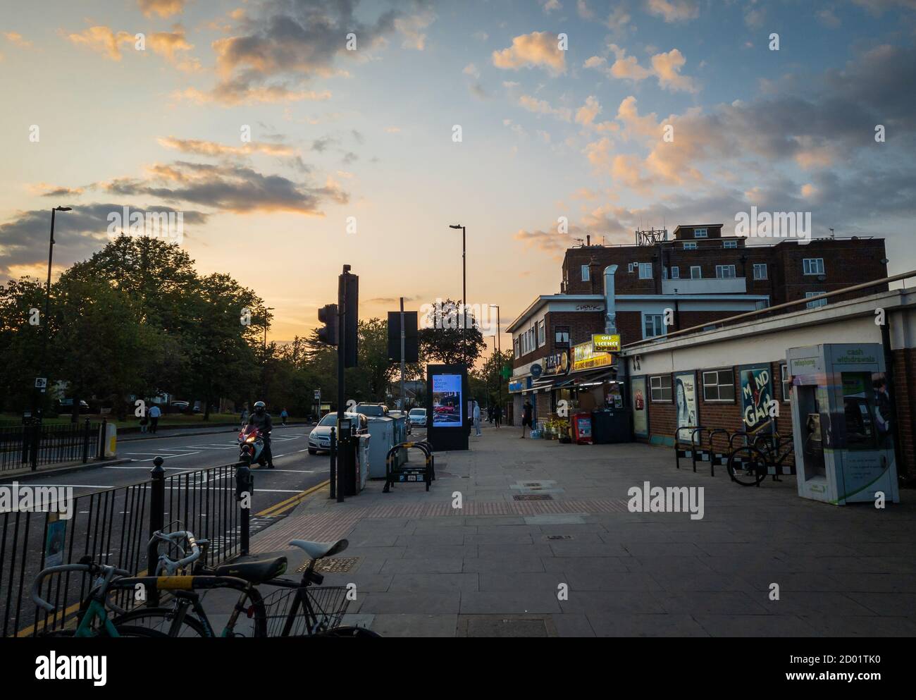 Sunset in a London suburban area Stock Photo - Alamy