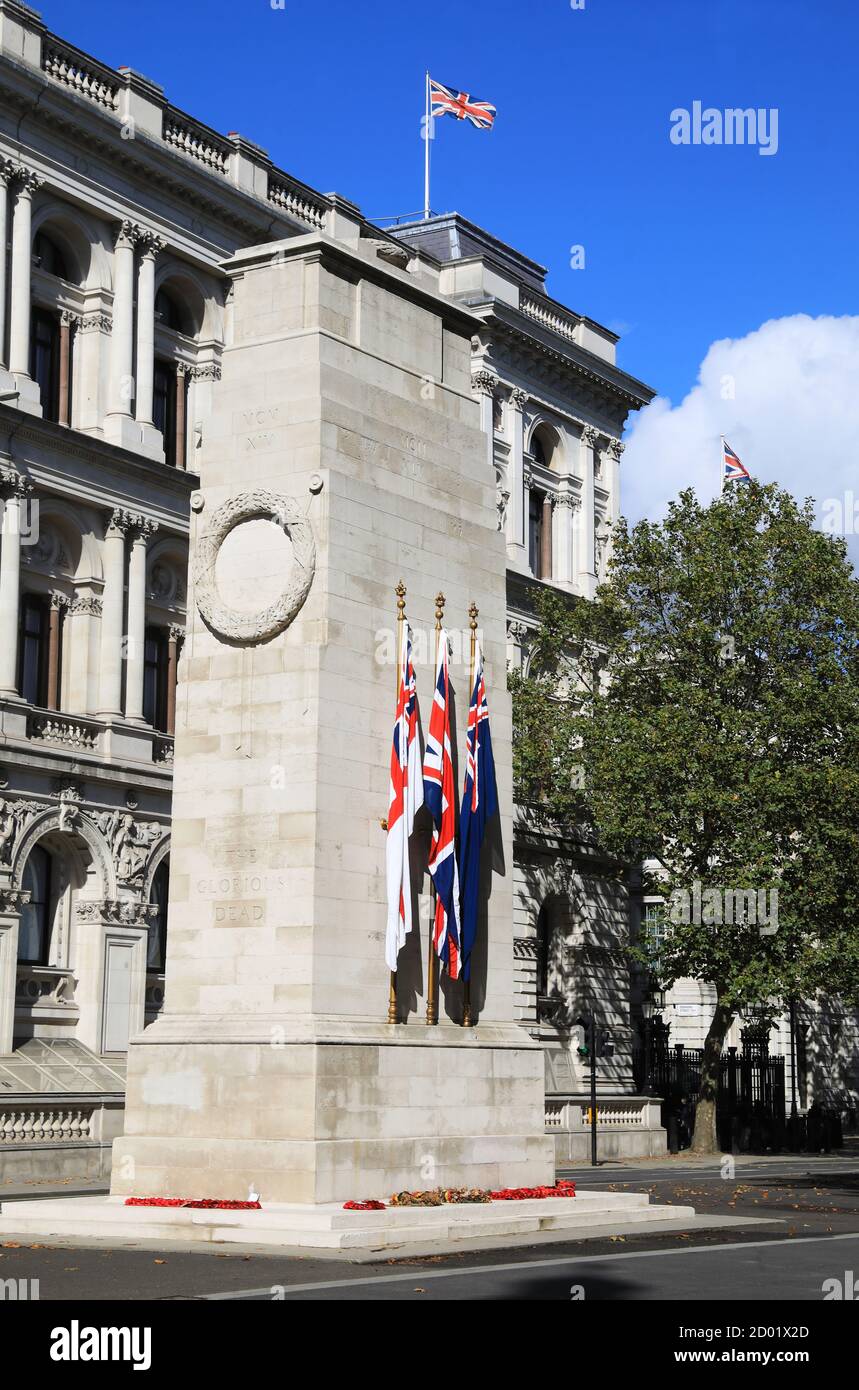 The Cenotaph war memorial on Whitehall, where the annual Remembrance ...