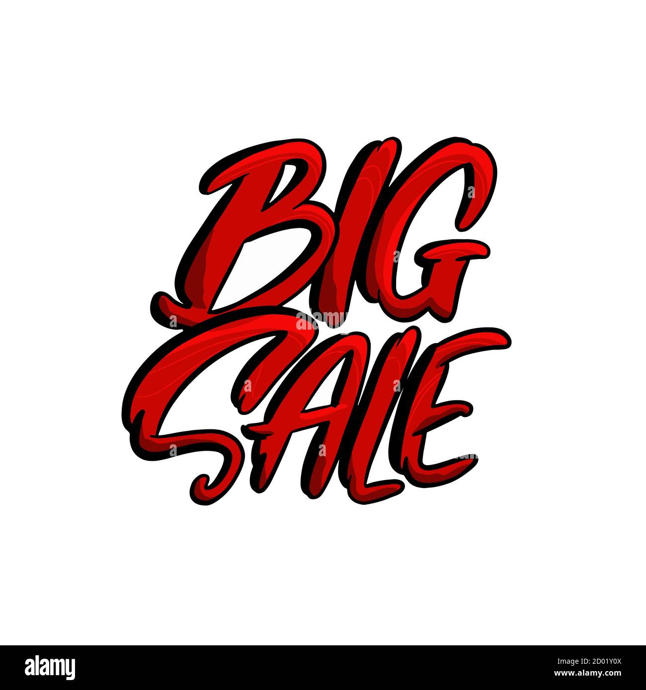 Lettering big sale, poster, advertising poster for shops Stock Vector ...