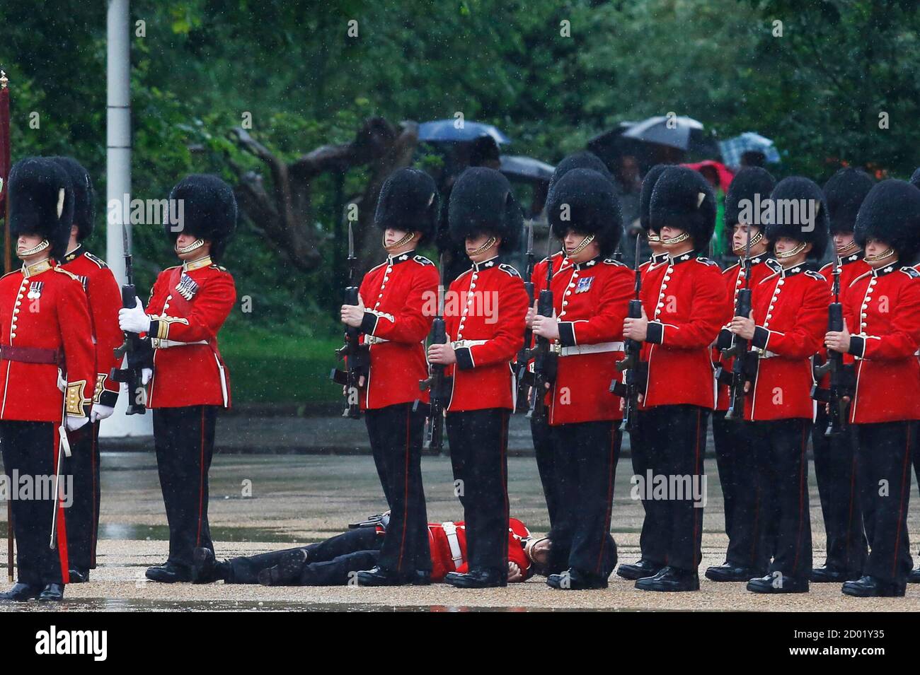 Trooping the colour faints queen hi-res stock photography and images ...