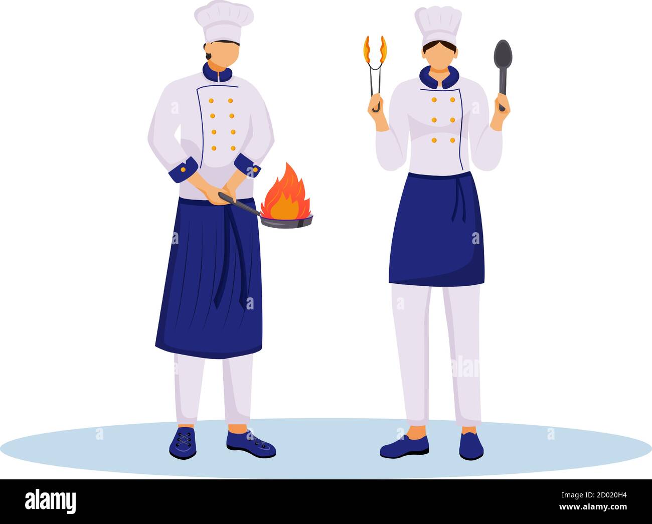 Two chefs Stock Vector Images - Alamy