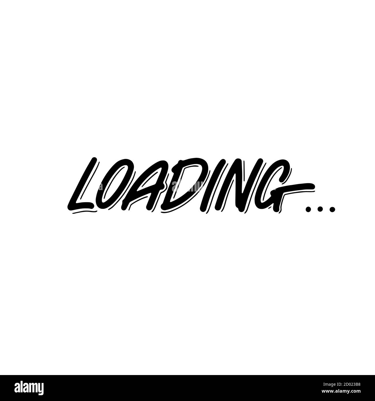 Hand drawn lettering loading for your design Stock Vector Image & Art ...