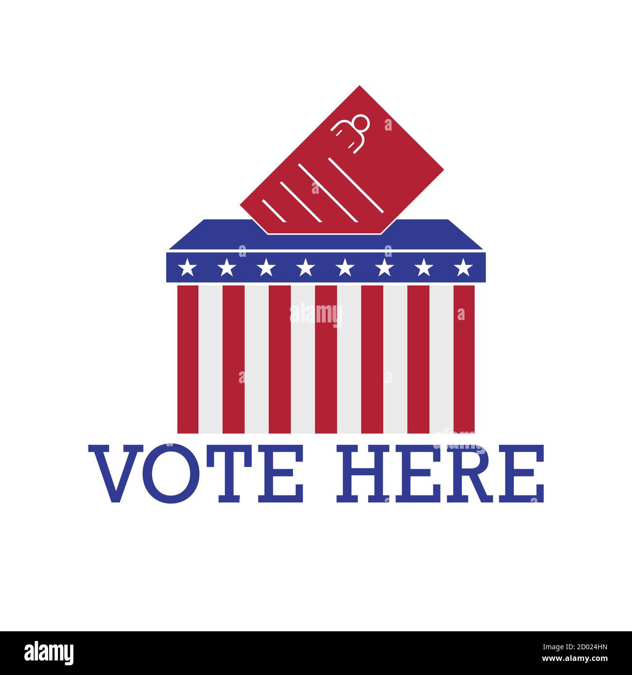 VOTE HERE. Polling place sign Stock Vector Image & Art - Alamy