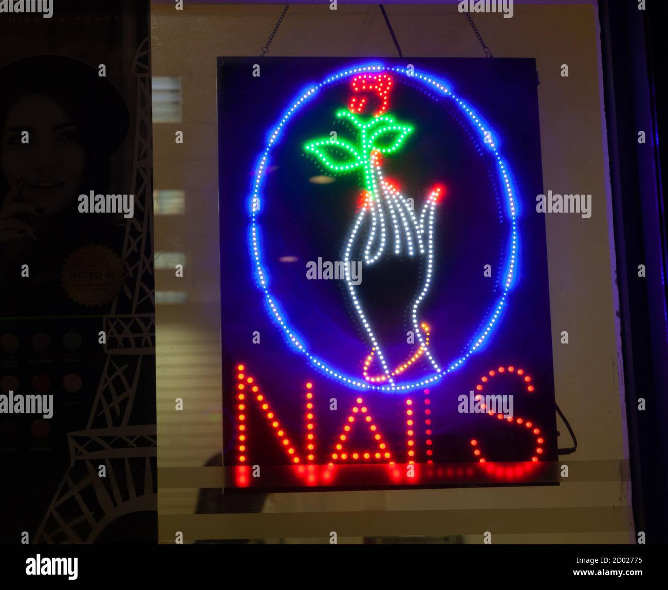 Neon red rose sign hi-res stock photography and images - Alamy