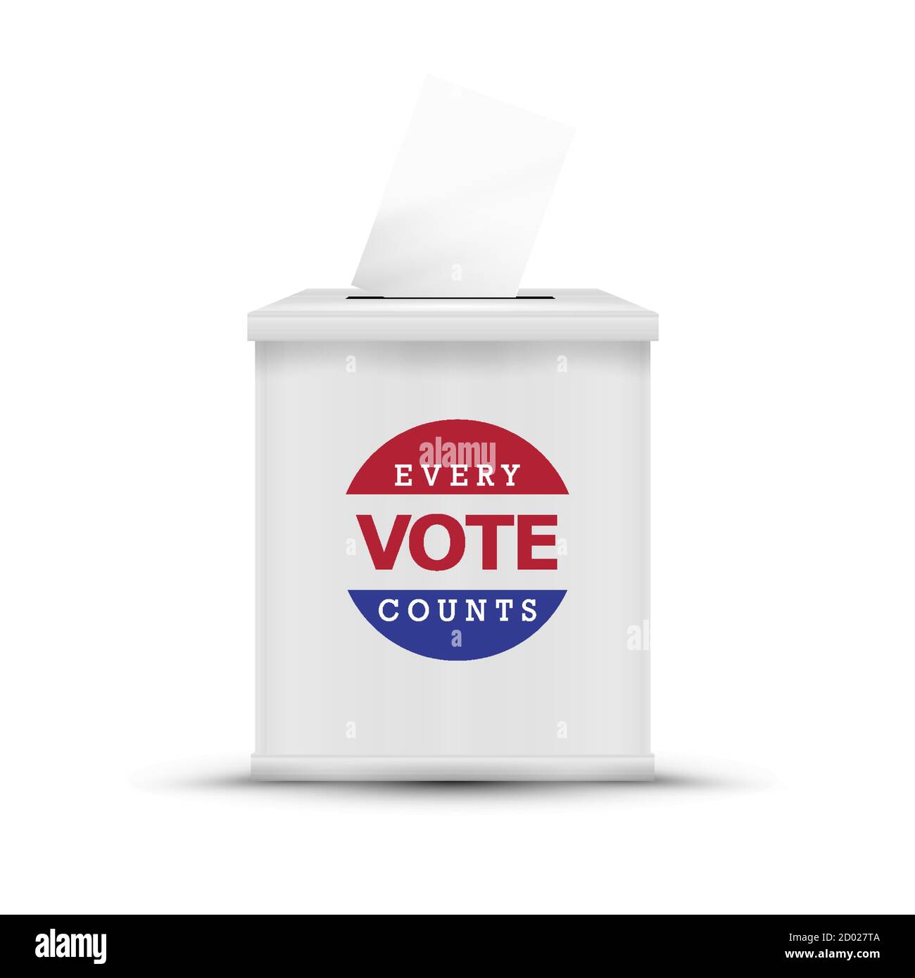White ballot box isolated Stock Vector Image & Art - Alamy