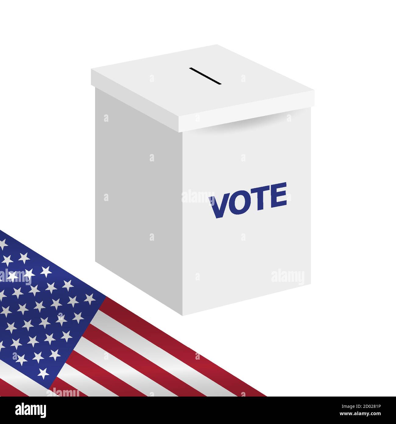White isometric ballot box Stock Vector Image & Art - Alamy