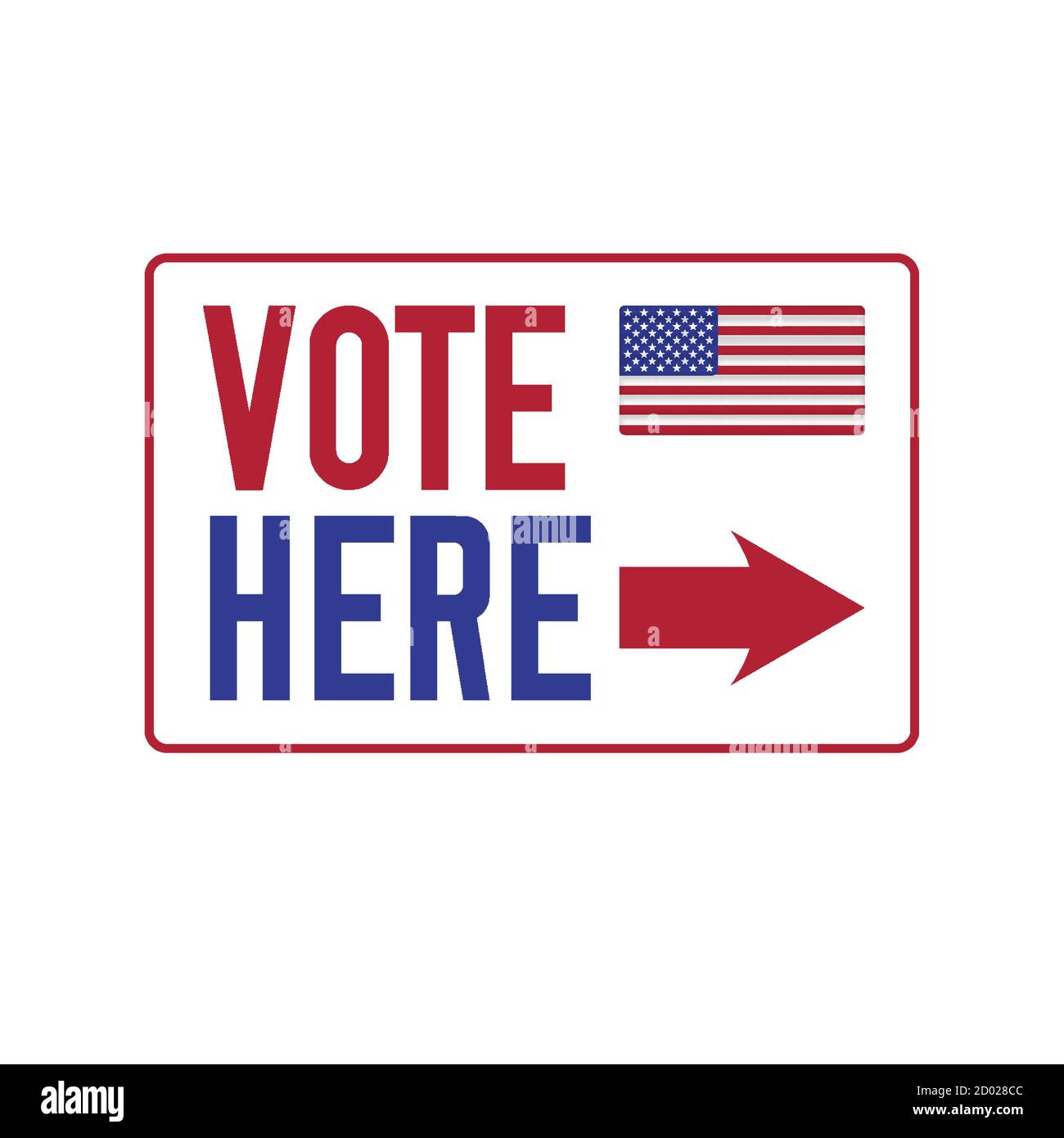 VOTE HERE. Polling place sign Stock Vector Image & Art - Alamy